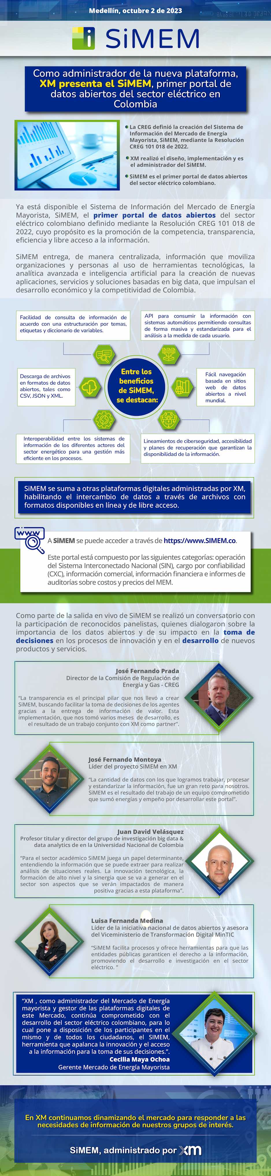 XM presenta el SiMEM, primer portal de datos abiertos del sector ...